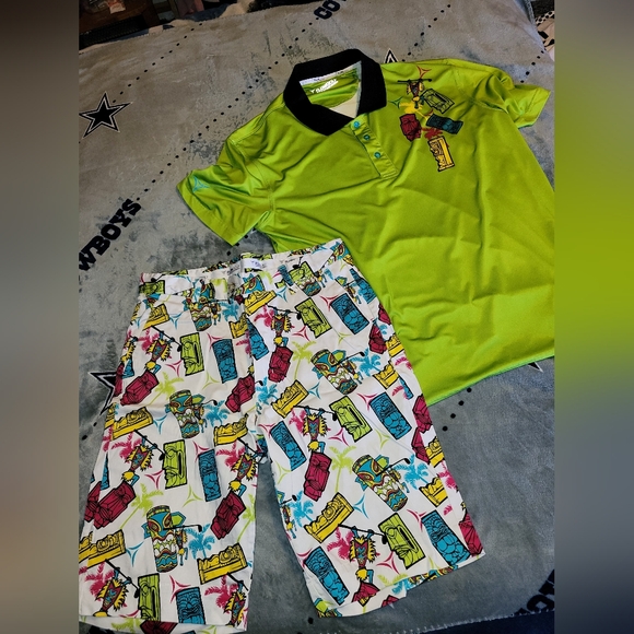 Flow Society Golf | Shorts | Flow Society Golf Tiki Totem Shorts 34 ...